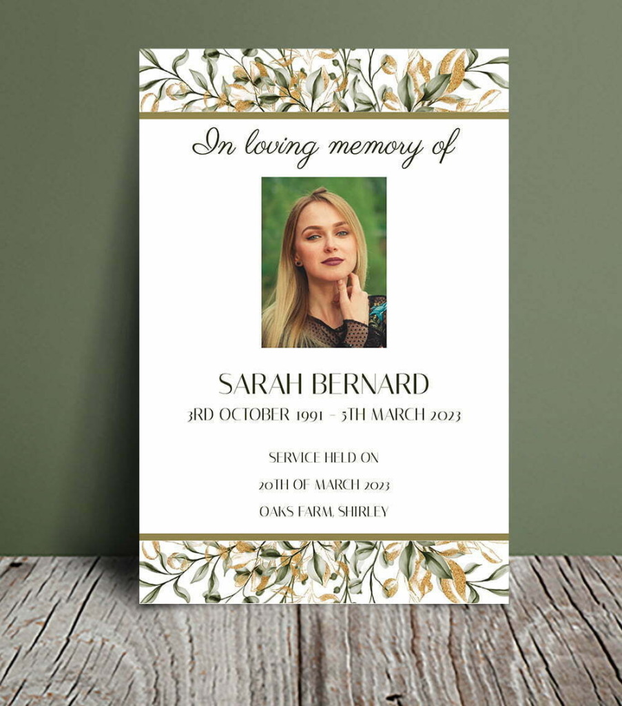 Floral line funeral order of service 040 - Template Design - Order Of ...
