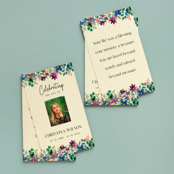 Funeral memorial cards - Funeral Order Of Service