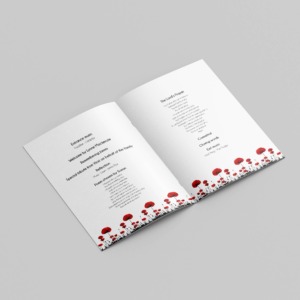 Poppy flowers funeral order of service template 127 - Funeral Order Of ...