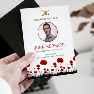 Poppy flowers funeral order of service template 127 - Funeral Order Of ...