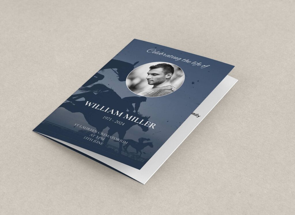 Horse racing funeral order of service 139 - Funeral Order Of Service