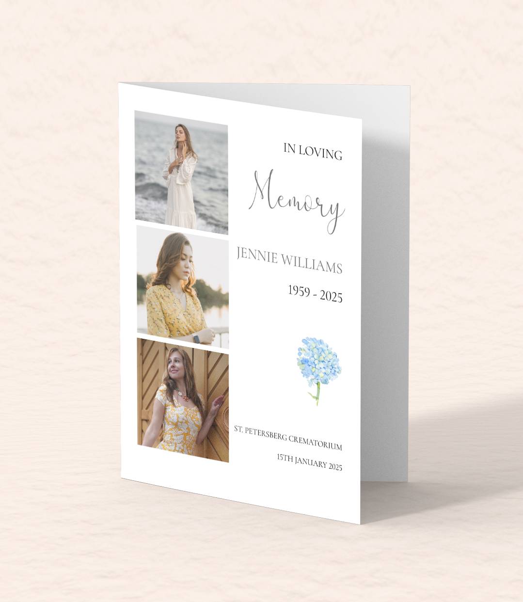 How many photos can I include in a funeral order of service booklet ...